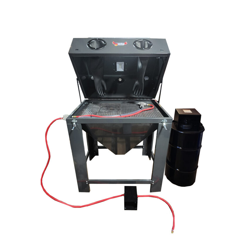 38"x 60" Abrasive Sandblasting Cabinet | With Dust Collector Dark Gray ...