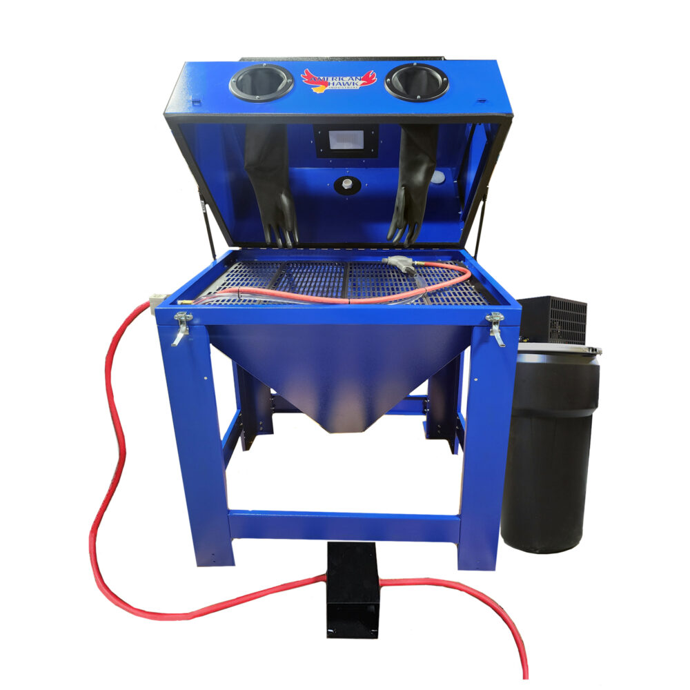 Abrasive Blast Cabinet 38” x 60” with Dust Collector | USA Made